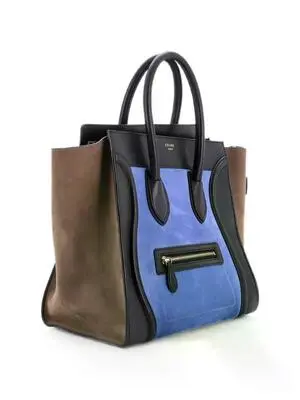 Celine Tricolor Leather Mini Tote Bag - Black