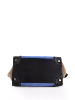 Celine Tricolor Leather Mini Tote Bag - Black
