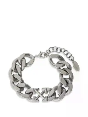 Off-White Arrow Curb-chain Bracelet - Silver