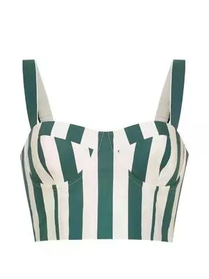 Cara Cara Claudine Striped Sweetheart Neck Top