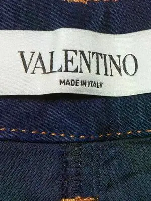 Valentino Garavani Embroidered Wide-leg Jeans