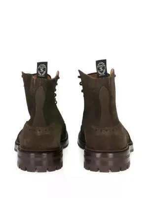 Todd Snyder Suede Brogue Detail Boots