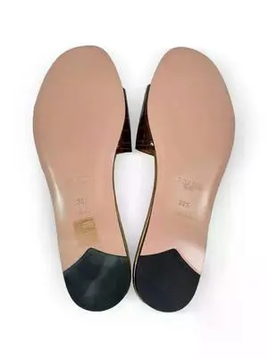 Prada Croc-embossed Leather Sandals