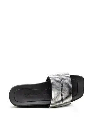 Alexander Wang Crystal-embellished Slides - Silver