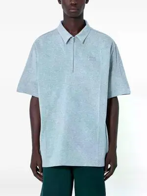 Miu Miu Half-zip Short-sleeve Polo Shirt