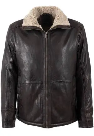 MAURITIUS Men's Brown Nuuko Uf, Leather Jacket