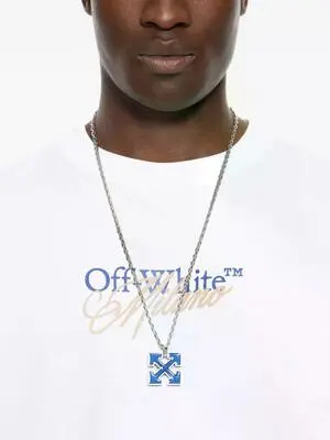 Off-White Enamel Arrow Necklace