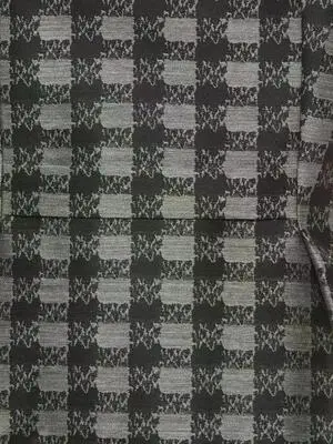 Prada Checked V-neck Short-sleeve Midi Dress