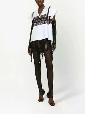 Dolce & Gabbana Eyelet Embellished Miniskirt