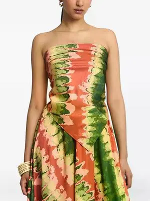 DIARRABLU Abstract Print Strapless Top