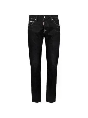 Dsquared2 Ripped Loose Fit Jeans - Black