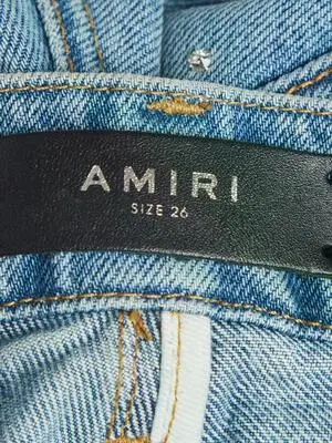 Amiri Rhinestone Embellished Ripped Jeans