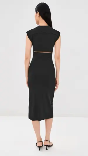 JIL SANDER Sleeveless Crewneck Midi Dress