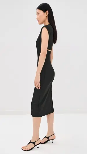 JIL SANDER Sleeveless Crewneck Midi Dress