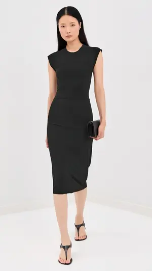 JIL SANDER Sleeveless Crewneck Midi Dress