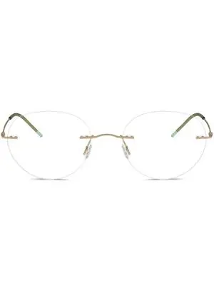 Giorgio Armani Rimless Round Frame Eyeglasses