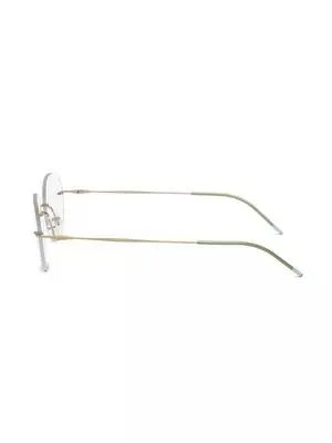 Giorgio Armani Rimless Round Frame Eyeglasses