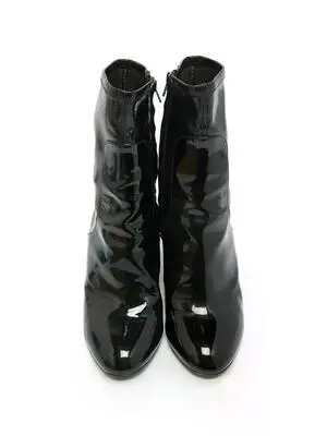 Saint Laurent Silhouette Flower-cut Ankle Boots