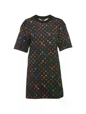 LOUIS VUITTON Monogram Short-sleeved Midi Dress