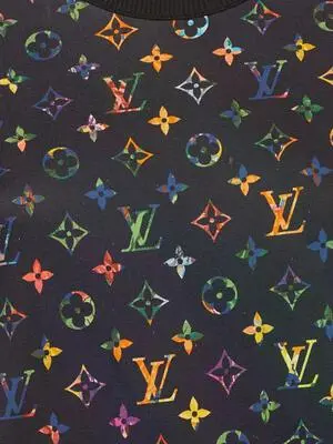 LOUIS VUITTON Monogram Short-sleeved Midi Dress