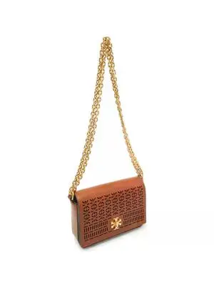 Tory Burch Kira Cut-out Detail Shoulder Bag - Brown