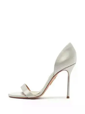 AQUAZZURA Uptown Satin Stiletto Sandals