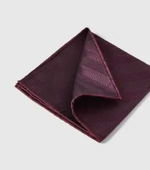 Brunello Cucinelli Silk Stripe Pocket Square