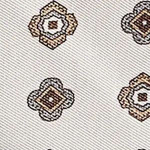 Brunello Cucinelli Silk Medallion Pocket Square