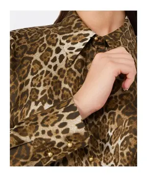 Max Mara Printed Silk Twill Shirt