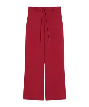 Max Mara Drawstring Casual Pants - Red