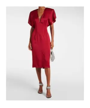 Stella McCartney Draped Satin Midi Dress