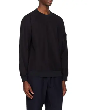 Stone Island Compass-motif Long-sleeved Sweatshirt