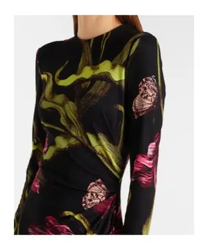 Erdem Floral Jersey Midi Dress