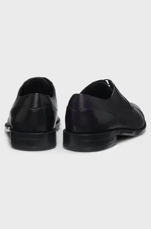 Hugo Boss Cap-toe Derby Shoes In Leather