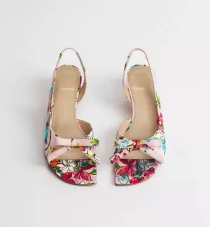 Dior Dioriviera Bow Heeled Slingback Sandal