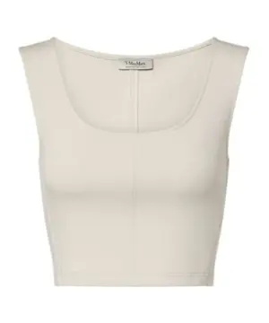Max Mara Dire Cotton-blend Jersey Crop Top