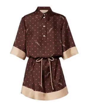 Valentino Garavani Printed Silk Twill Shirt Dress - Red