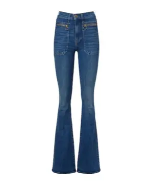 Veronica Beard Beverly Flared Jeans - Blue