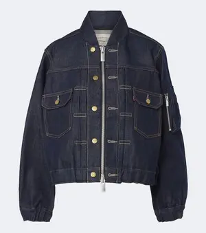 Sacai Denim Bomber Jacket - Blue