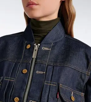 Sacai Denim Bomber Jacket - Blue