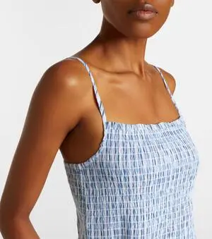 Velvet By Graham & Spencer Senara Striped Cotton-blend Maxi Dress