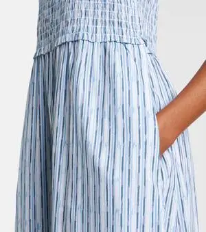Velvet By Graham & Spencer Senara Striped Cotton-blend Maxi Dress