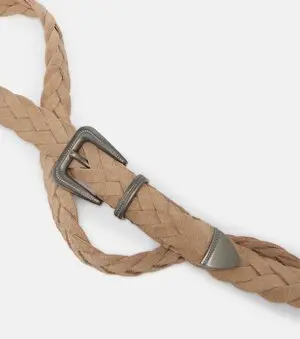 Brunello Cucinelli Monili Braided Leather Belt
