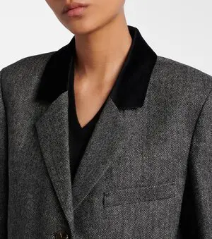 BLAZÉ MILANO Shelley Wool-blend Tweed Blazer