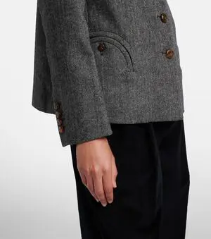 BLAZÉ MILANO Shelley Wool-blend Tweed Blazer