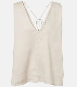 Velvet By Graham & Spencer Linen Top - Beige