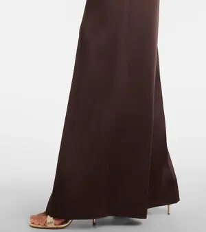 Max Mara Belted Satin Jumpsuit - Brown