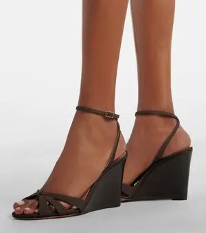 AQUAZZURA Tati Grosgrain Wedge Sandals