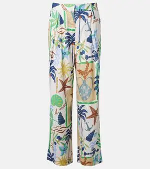 Velvet By Graham & Spencer Cotton Poplin Pants - Multicoloured