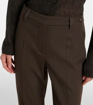 Brunello Cucinelli Monili Wool Slim Pants